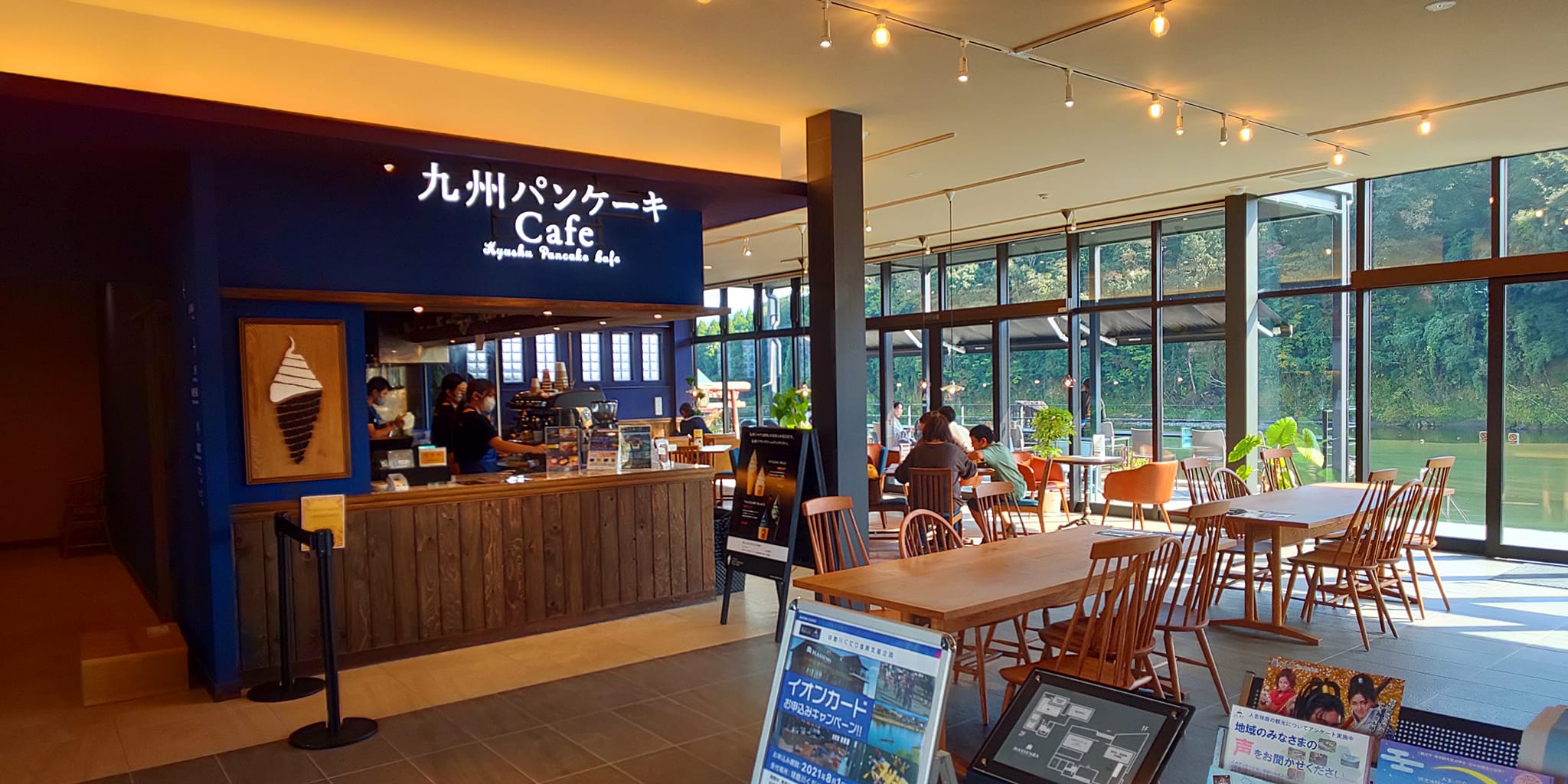 人吉球磨川の憩いの場・発船場「HASSENBA」で九州パンケーキ